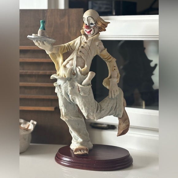 Vintage | Art | Vintage A Santini Clown Waiter Sculpture | Poshmark
